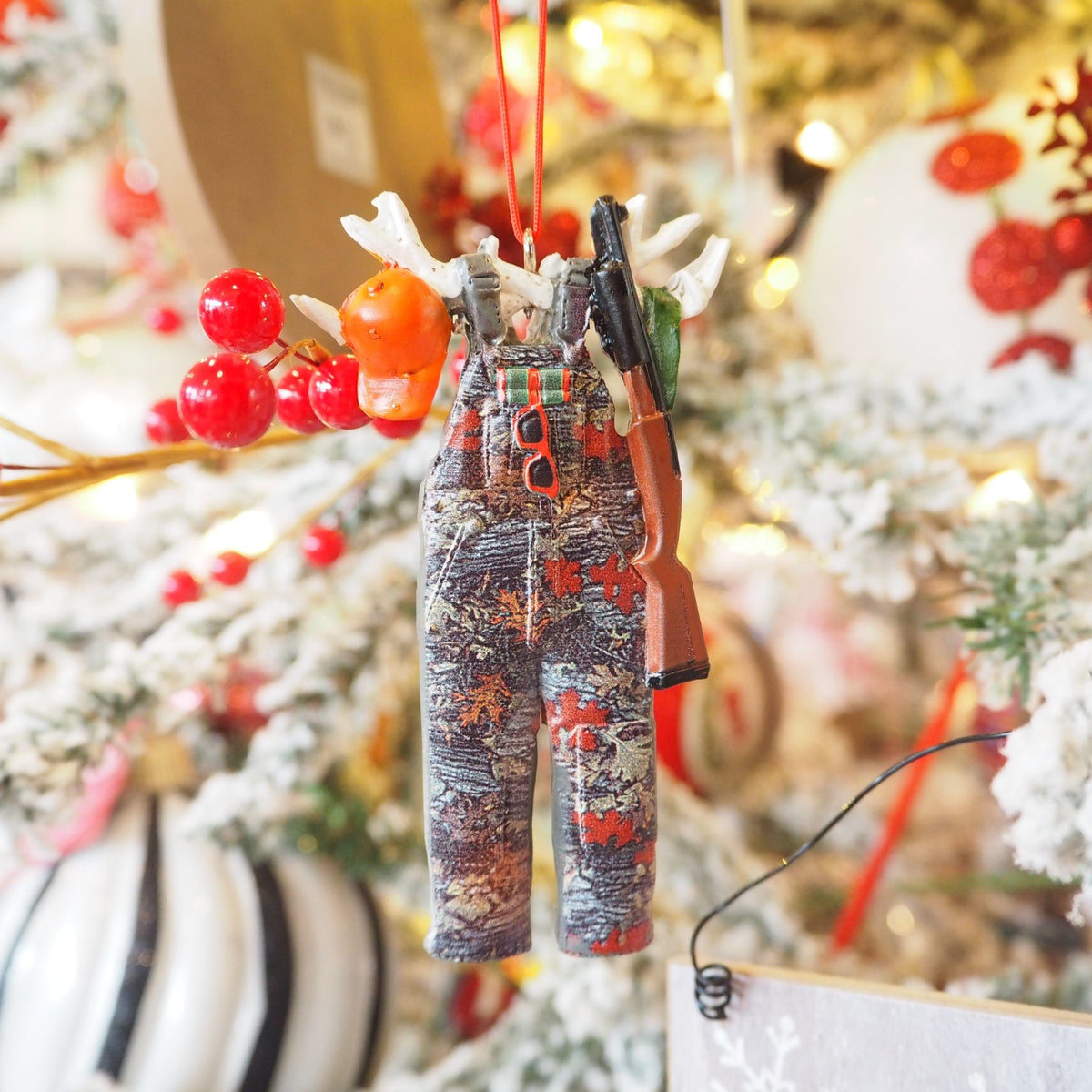 Hunter's Camo Overalls Christmas Ornament – Girl Be Brave