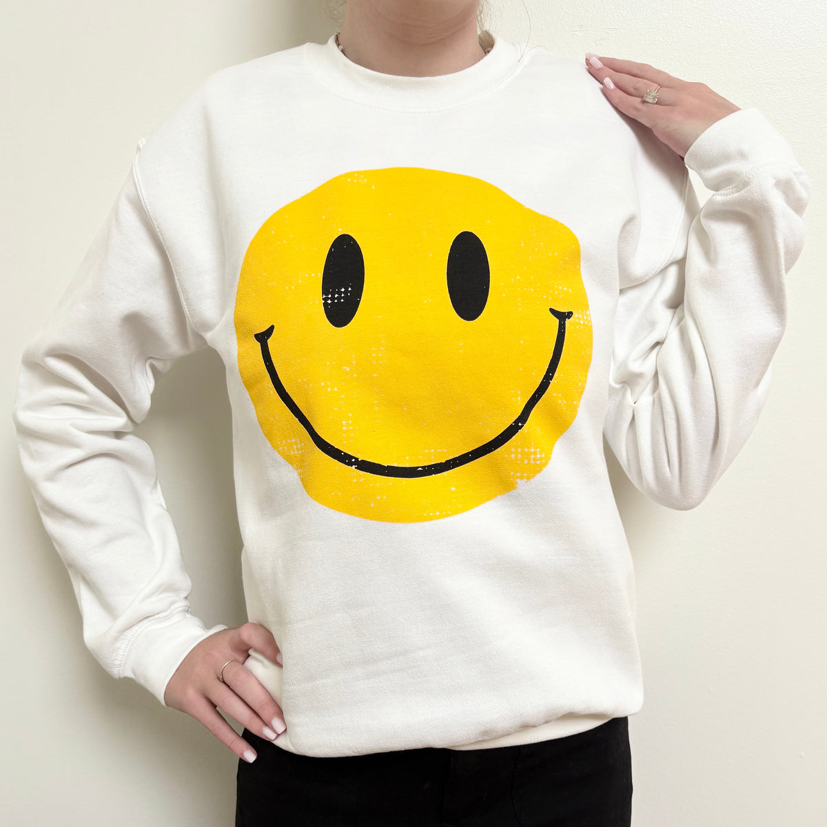The Cozy Smiley Sweatshirt – Girl Be Brave